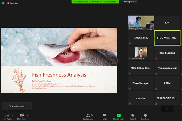 Online Regional Training on Fish Handling Techniques on Fishing Vessels ...