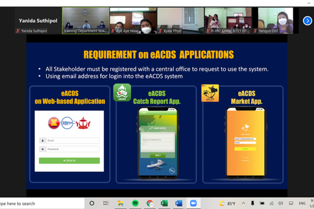 SEAFDEC/TD Organizes Online Training on eACDS for Myanmar | SEAFDEC/TD ...
